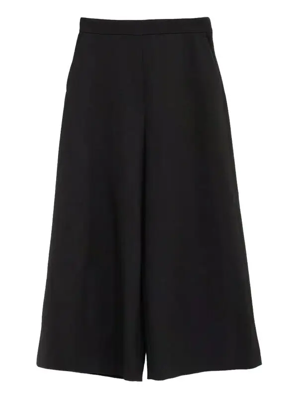 Chloé Wide-leg Cropped Trousers - Black