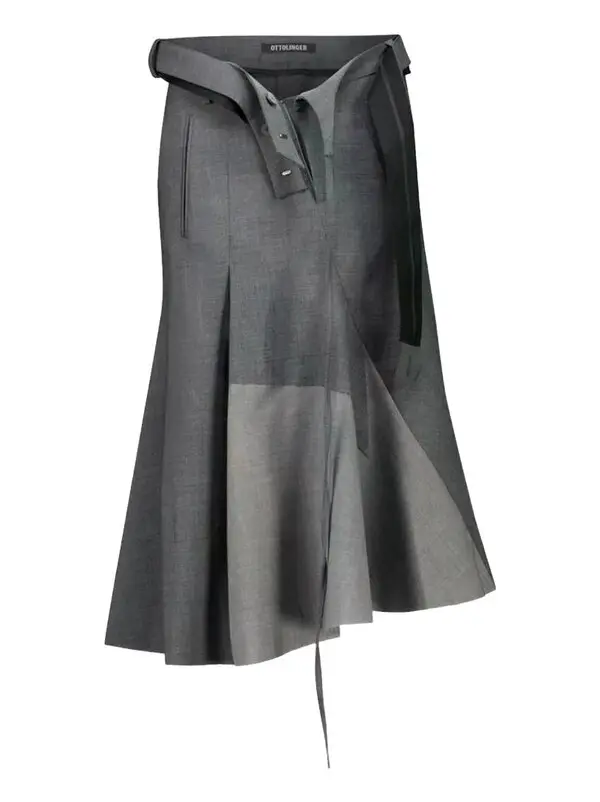 Ottolinger Strapped Asymmetric-hem Skirt - Grey