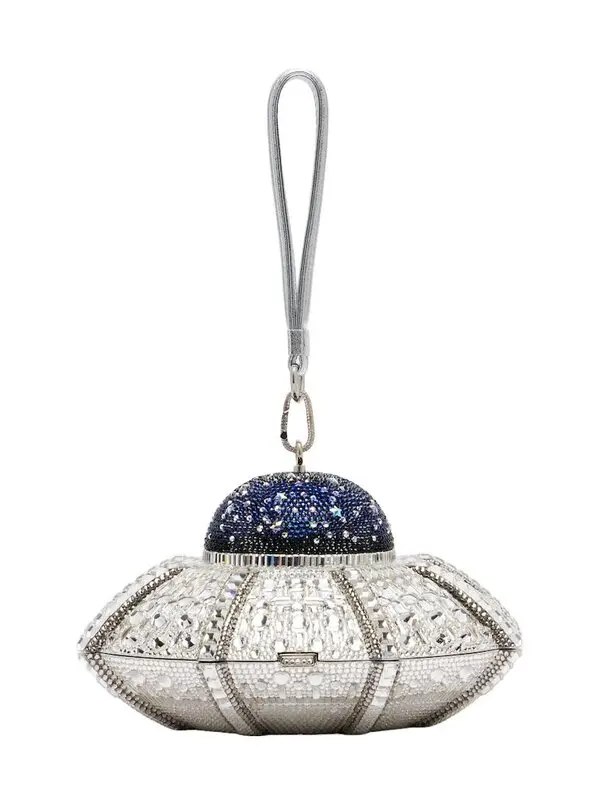 Judith Leiber Ufo Crystal-embellished Clutch - Silver