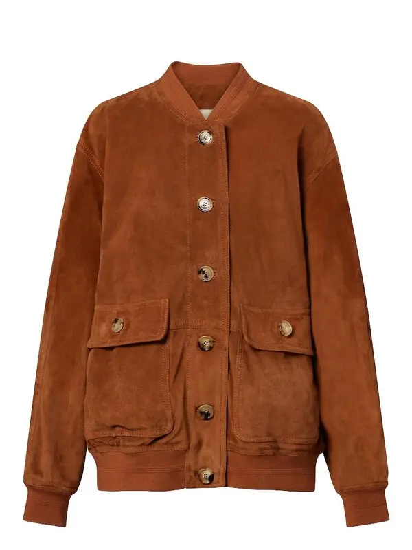 Valentino Garavani Suede Bomber Jacket - Brown