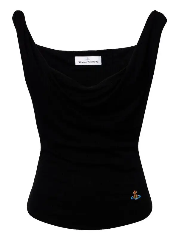 VIVIENNE WESTWOOD Anna Ribbed-knit Tank Top - Black