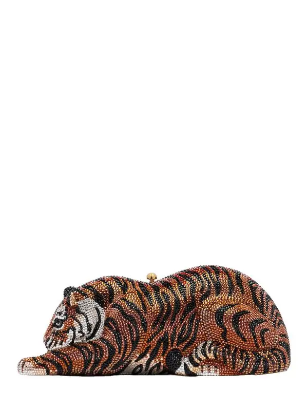 Judith Leiber Wildcat Clutch - Brown