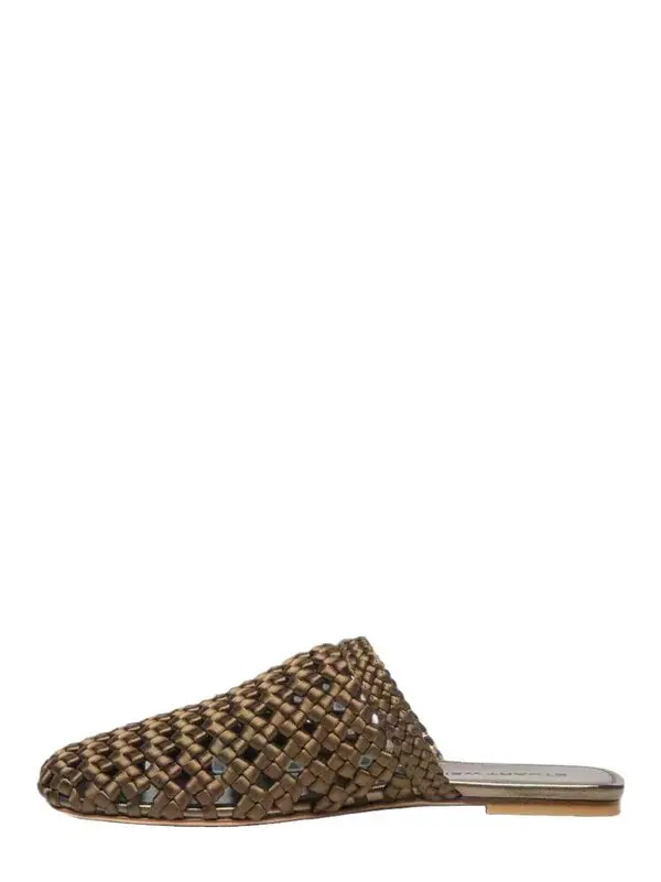 STUART WEITZMAN Marina Woven Mules - Brown