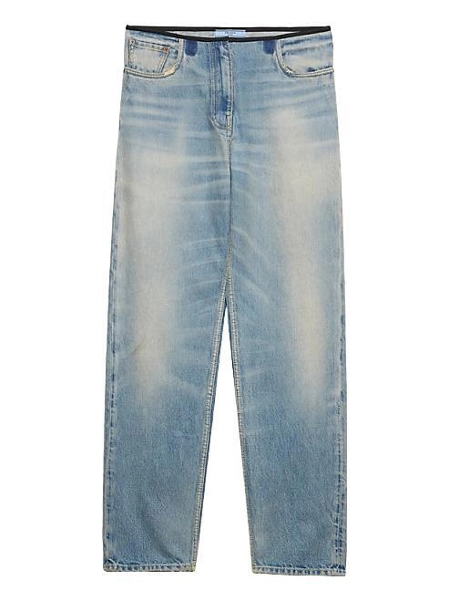 Prada Straight-leg Washed Denim Jeans - Blue