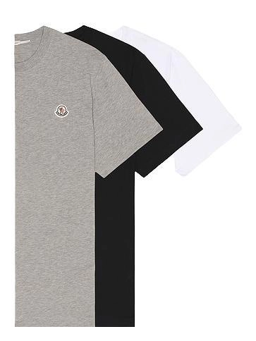 Moncler Short Sleeve Tee 3 Pack - Multi