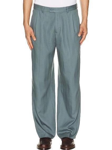 PERCIVAL Straight Leg Trousers - Slate Blue