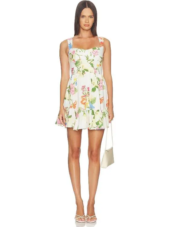 Yumi Kim Karla Floral Print Linen Blend Mini Dress - Multi