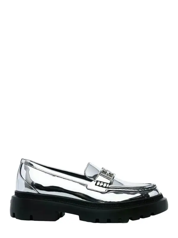 Bally Gioia Chunky Leather Loafers - Silver