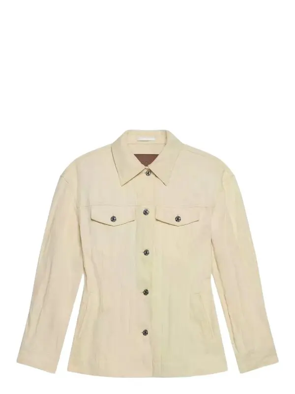 Helmut Lang Crushed Trucker Jacket - Neutrals