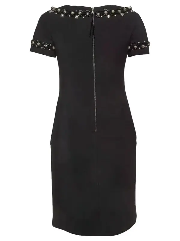 Dolce & Gabbana Embellished Wool Dress - Black