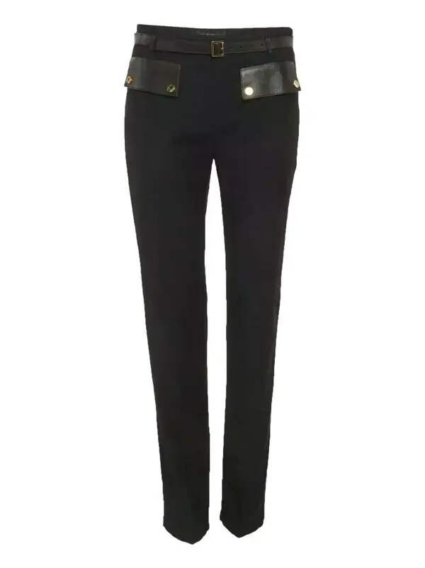Gucci Belted Tailored Wool Trousers - Black