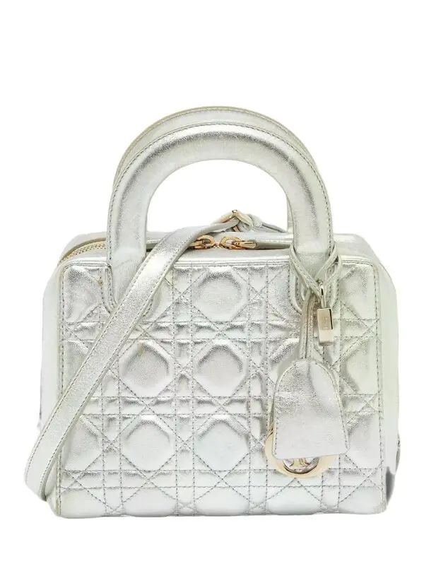 Dior Cannage Tote Bag - Silver