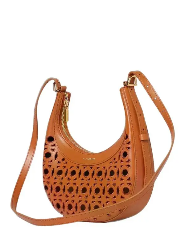 COCCINELLE Whisper Perforated Shoulder Bag - Brown