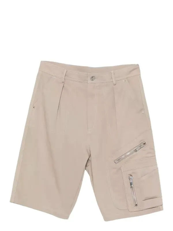LES HOMMES URBAN Zip-pocket Shorts - Neutrals