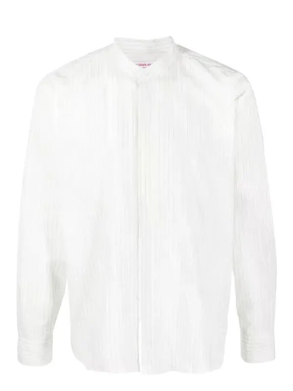 Orlebar Brown Collarless Button-front Shirt - White