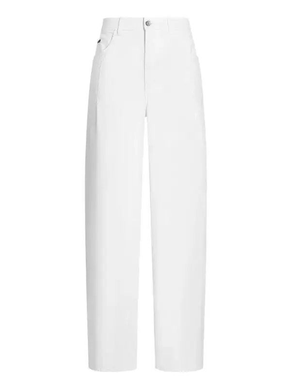 Dolce & Gabbana Oversized Fit Denim Trousers - White