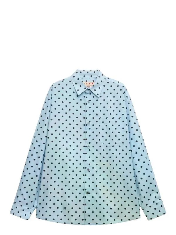 Marni Cotton Poplin Shirt - Blue