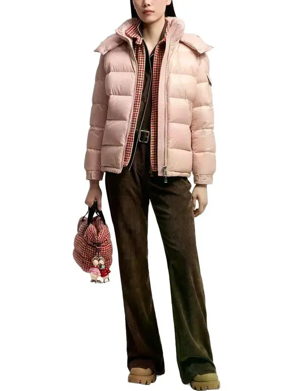 Moncler Maire Hooded Down Jacket - Pink