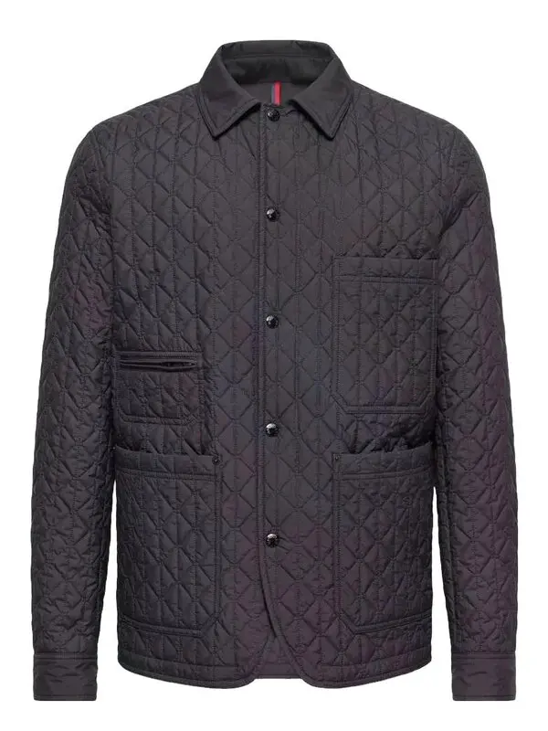 Moncler Theoline Diamond-quilted Jacket - Blue