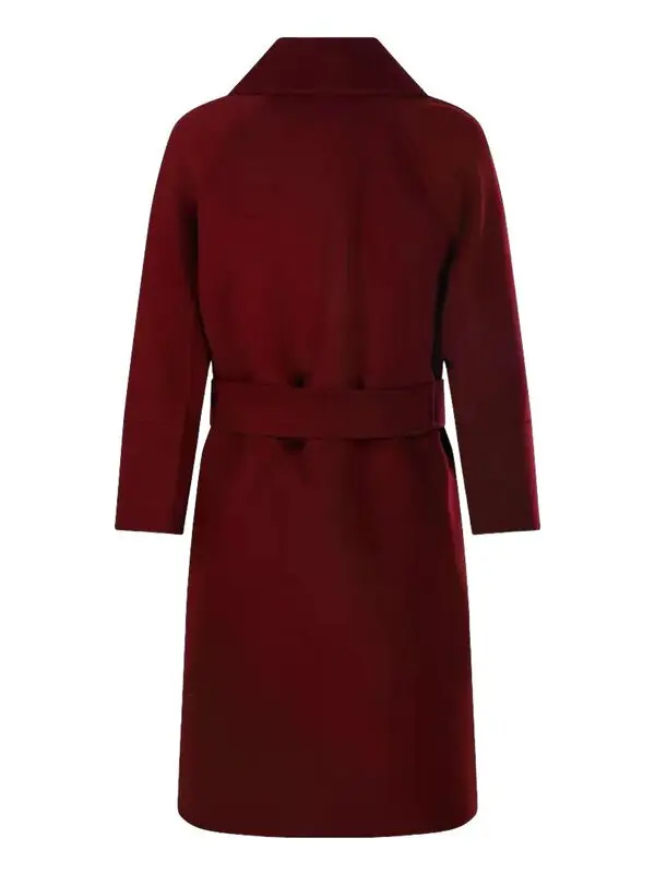 Max Mara Belted Notch-lapel Coat - Red