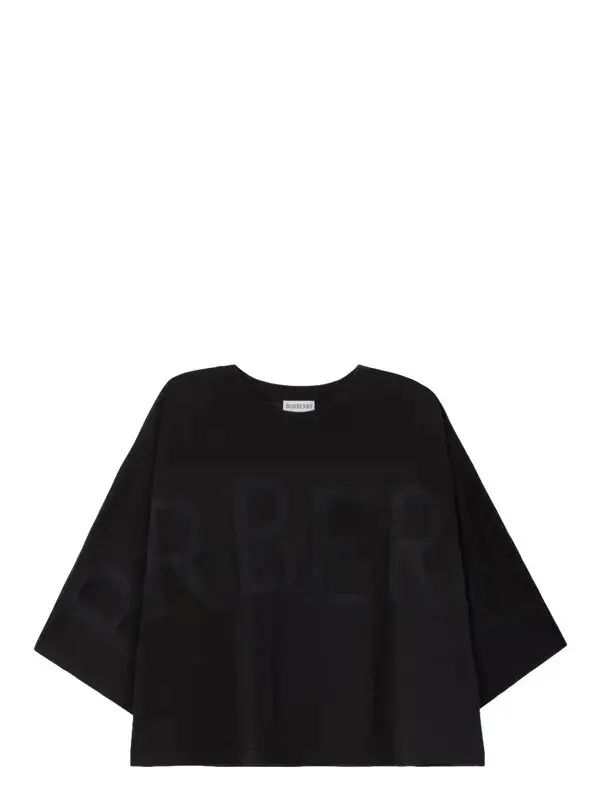 Burberry Logo Cotton-blend T-shirt - Black