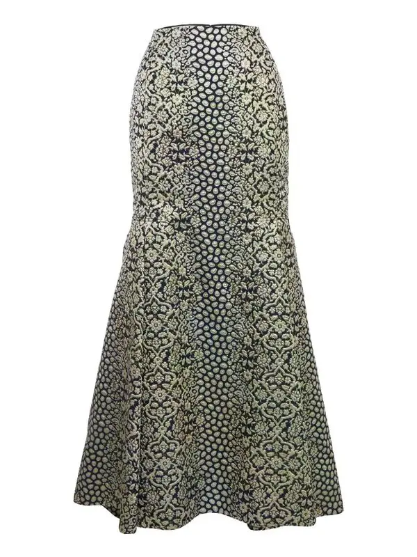 Carolina Herrera Jacquard Maxi Skirt - Blue