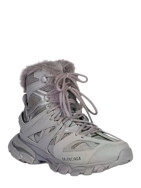 Balenciaga Track Hike Lace-up High-top Sneakers - Grey