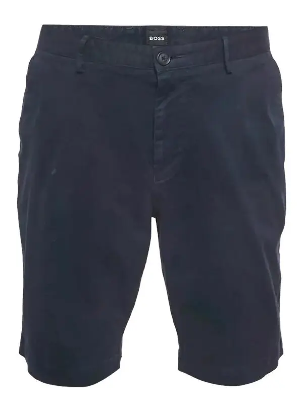 BOSS Belt Loops Button Fly Shorts - Blue