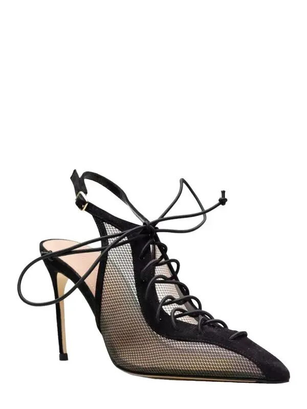MALONE SOULIERS Alia Lace-up Stiletto Pumps - Black
