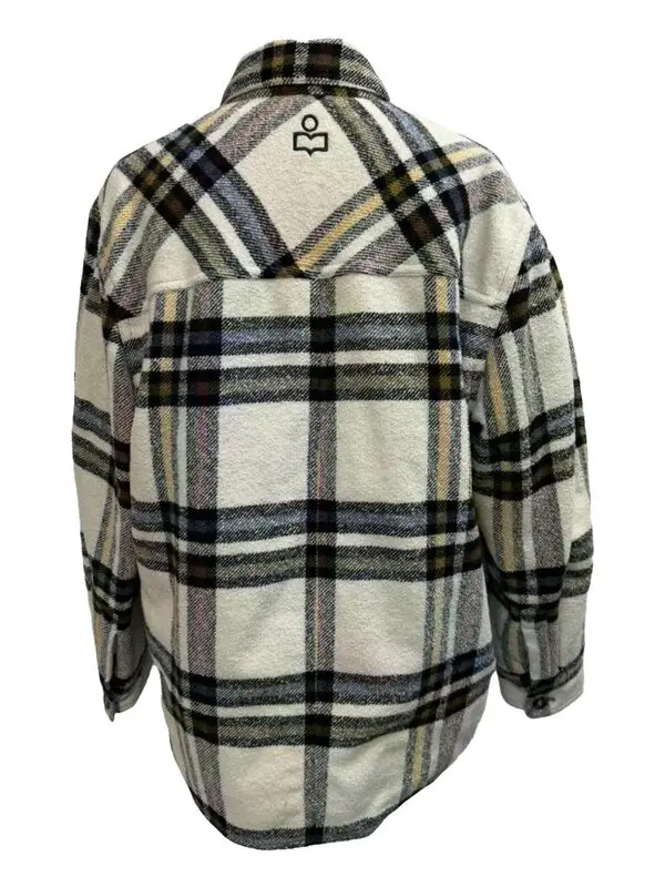 ISABEL MARANT VINTAGE Ervey Checked Padded Jacket - Neutrals