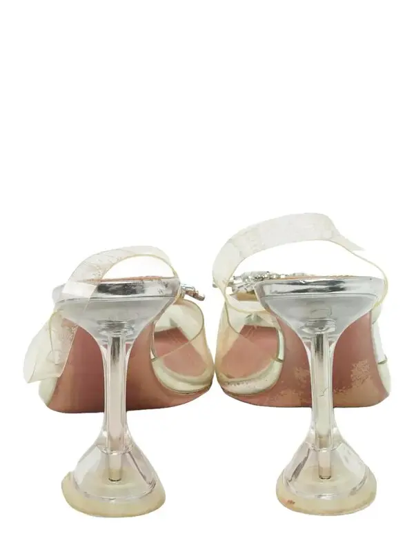 Amina Muaddi Begum Slingback Heeled Pumps - Neutrals