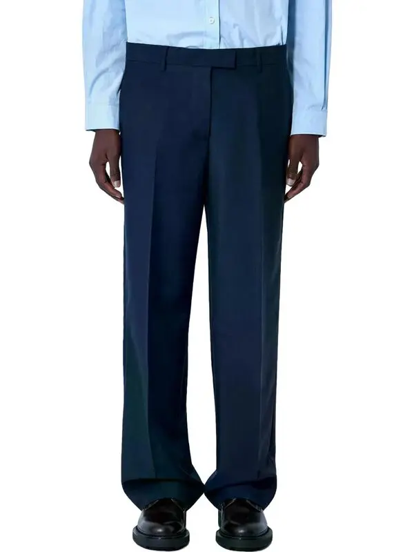 Miu Miu Pressed Crease Tailored Trousers - Blue