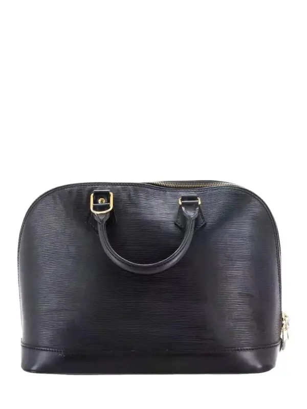 LOUIS VUITTON Vintage Alma Epi Leather Satchel - Black
