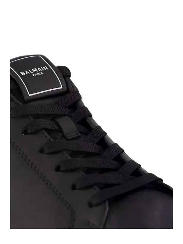 Balmain B-court Leather Sneakers - Black