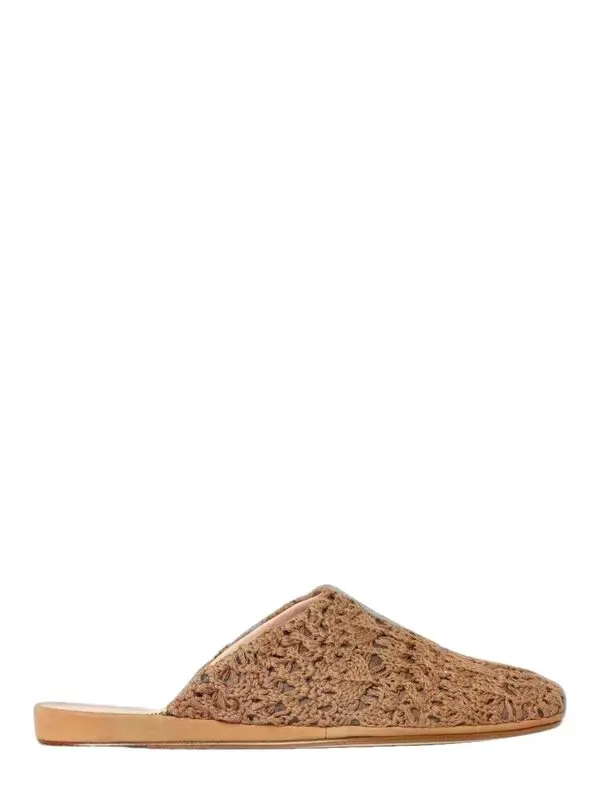 Fabiana Filippi Crochet Knit Mules - Neutrals