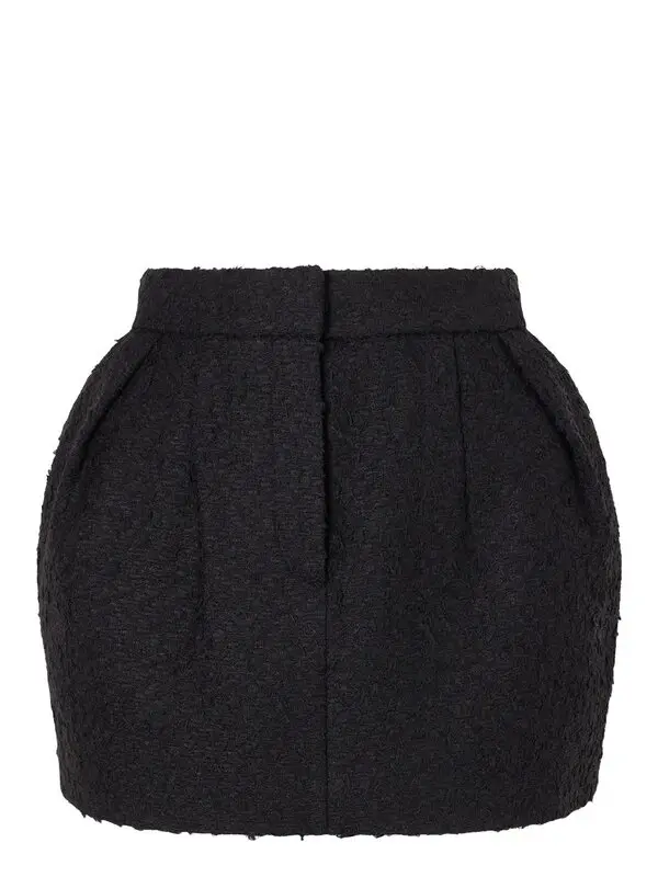 Magda Butrym Bouclé Mini Skirt - Black