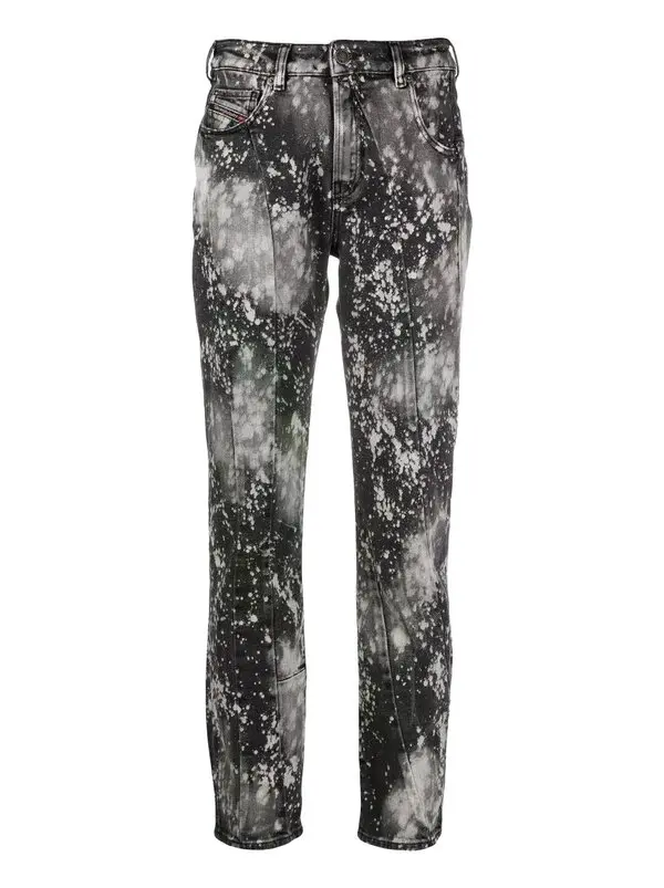 DIESEL® D-joy Painted Slim Jeans - Black