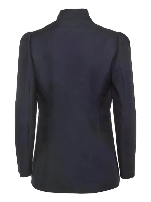 Valentino Garavani Wool And Silk Blend Wrap Jacket - Blue