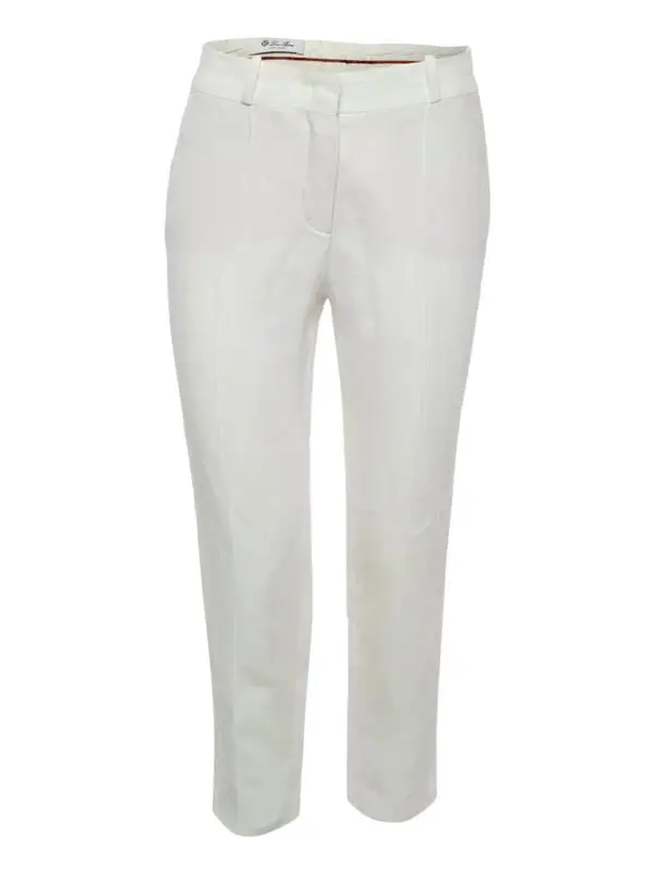 Loro Piana Belt-loop Trousers - White