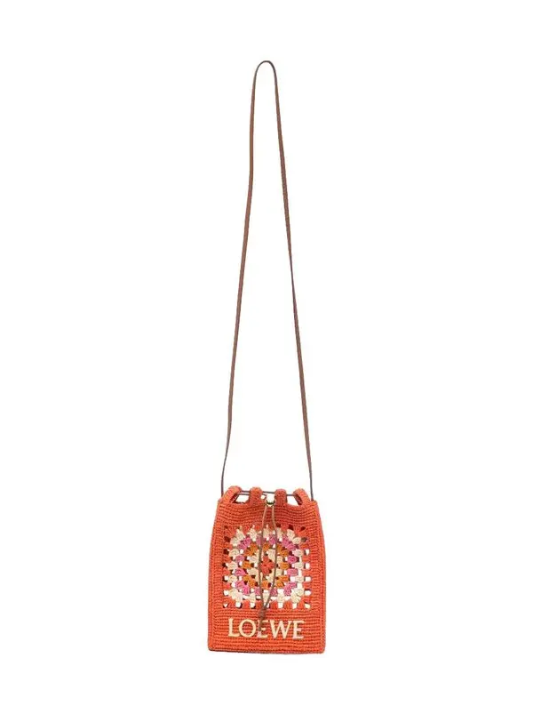 Loewe Crochet Cross Body Bag - Orange