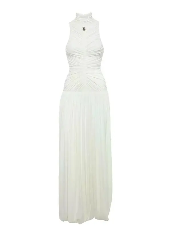 CHATS BY C.DAM Sleeveless High Neck Maxi Dress - Neutrals