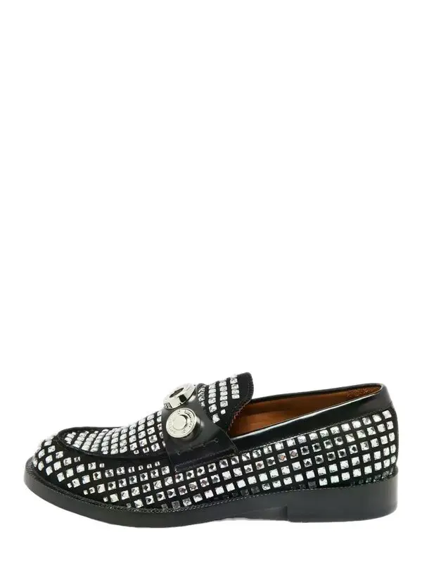 Burberry Broadbrook Crystal-embellished Loafers - Silver
