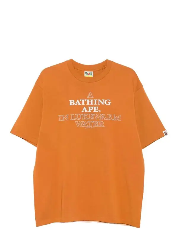 A BATHING APE Logo-print Short-sleeve T-shirt - Brown