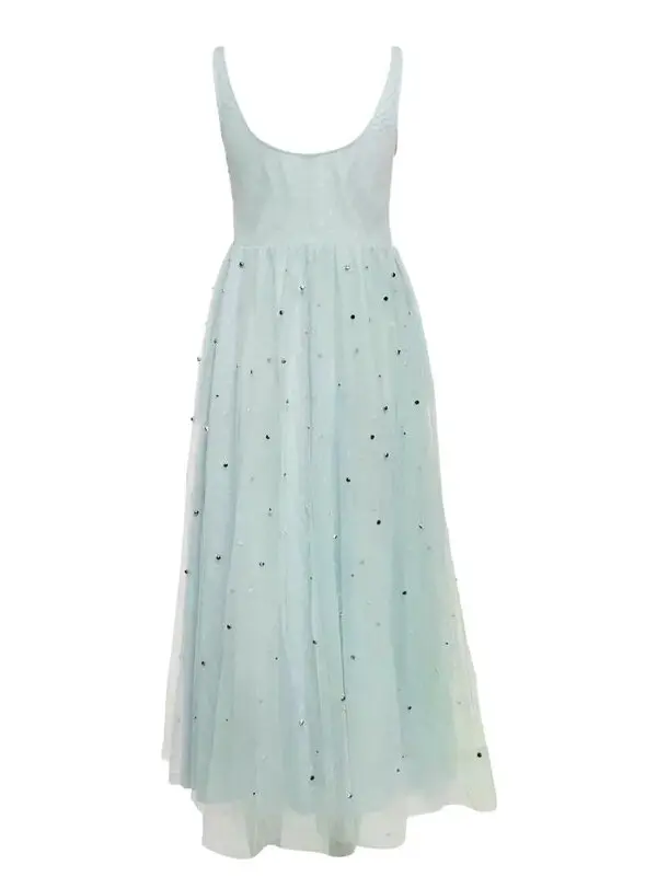 Red Valentino Embellished Tulle Midi Dress - Blue