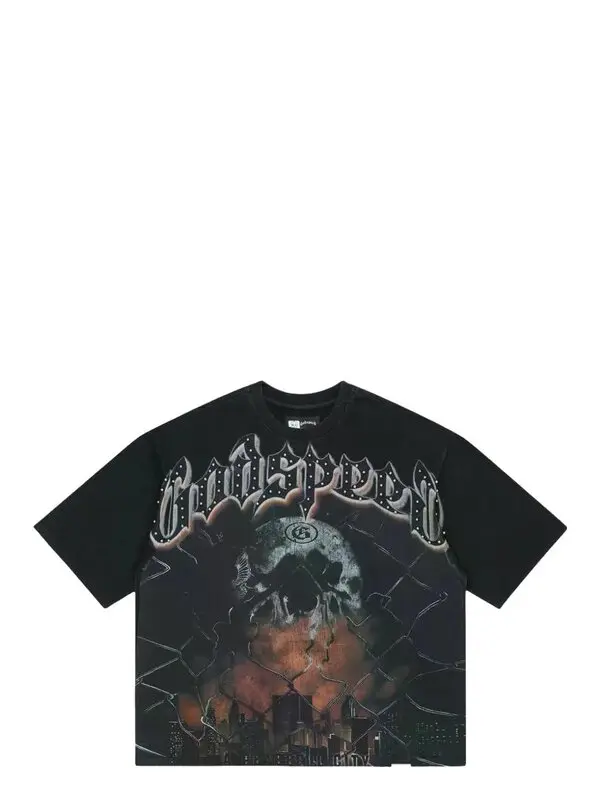 GODSPEED Graphic-print Boxy T-shirt - Black