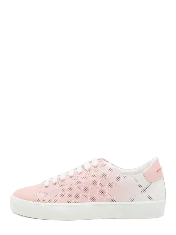 Burberry Westford Perforated Leather Lace-up Sneakers - Pink