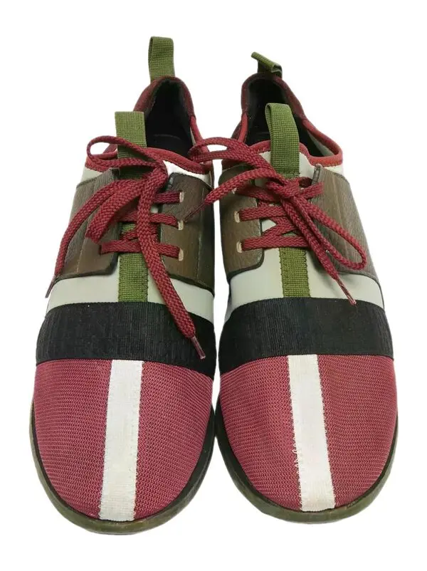 Carolina Herrera Paneled Lace-up Sneakers - Red
