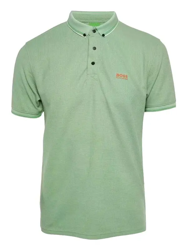 BOSS Mesh Jersey Polo T-shirt - Green