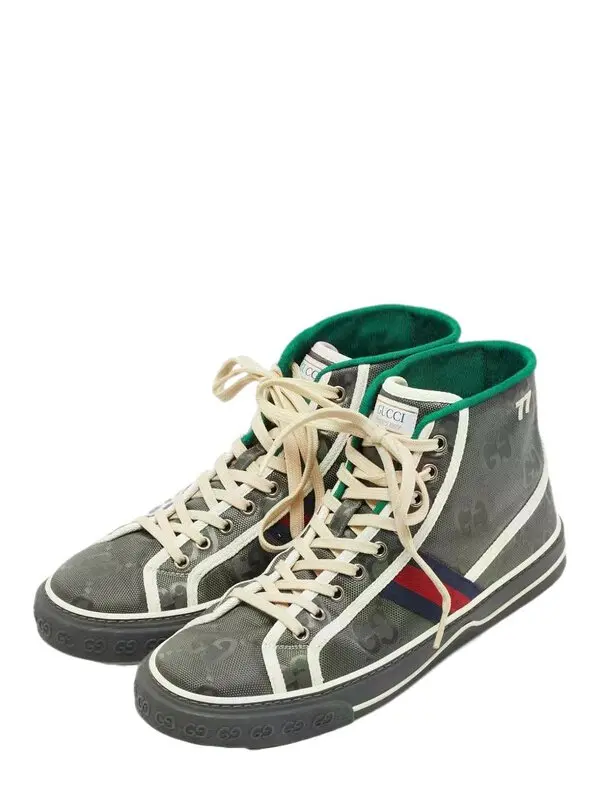 Gucci Tennis 1977 Jumbo Gg High Top Sneakers - Grey