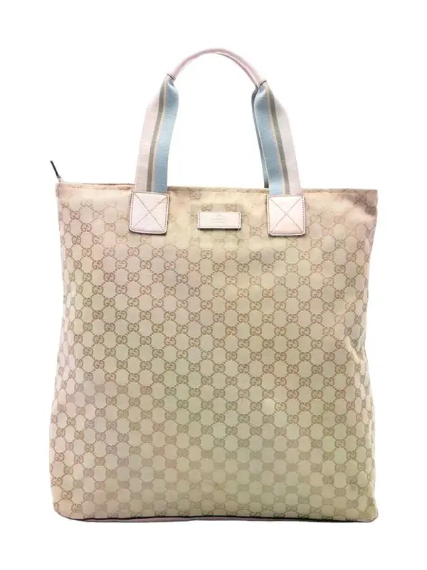 Gucci Gg Canvas Web Vertical Tote Bag - Neutrals